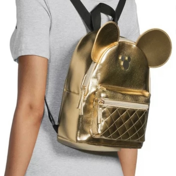 Disney | Bags | Nwt Disney Mickey Mouse Gold Mini Backpack | Poshmark